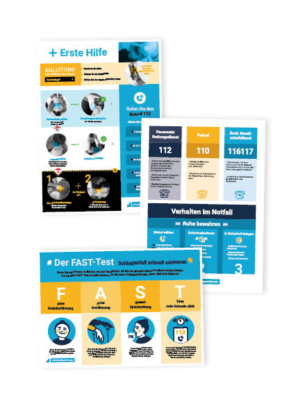 Poster-Set "Notfallsituationen" zum Aushang im Betrieb | Erste Hilfe | Verhalten im Notfall ...